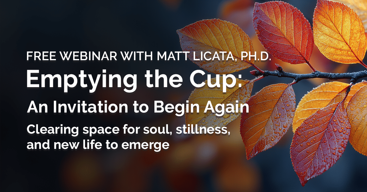Emptying the Cup Replay - Matt Licata, PhD